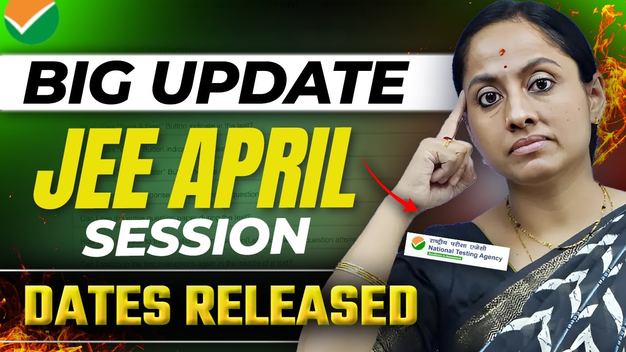Big update || JEE April session dates released - YouTube
