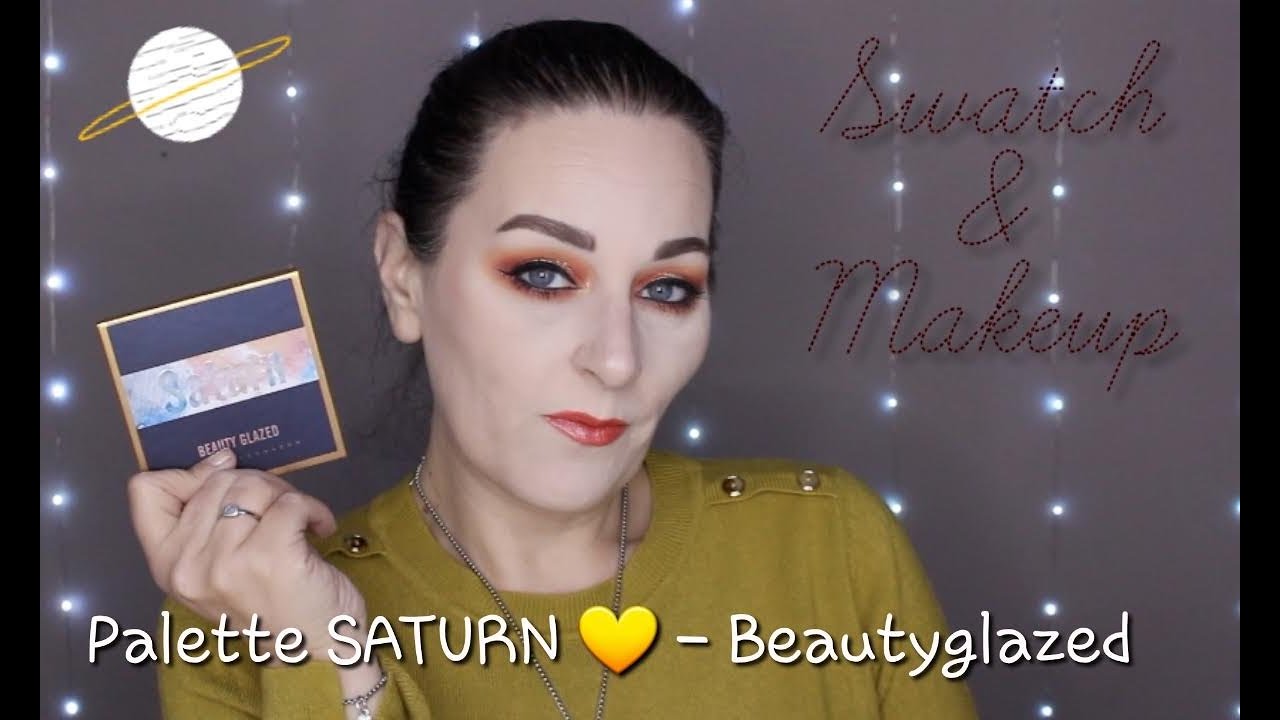 🧡 SATURN Palette - Beauty Glazed | Swatch & Makeup - YouTube