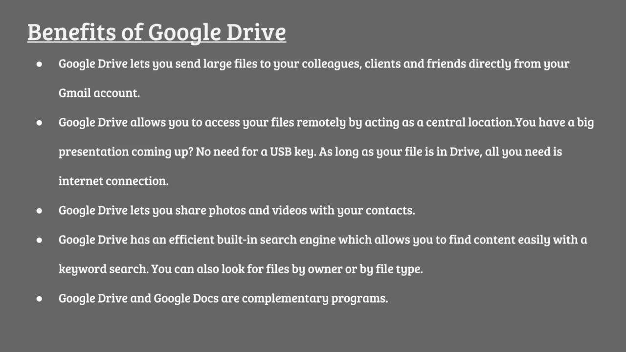 Benefits Of Google Drive YouTube benefits-of-google-drive-youtube