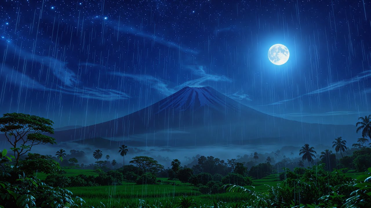 Summer Night Rain 🌙🌧️ Relaxing Ambience for Deep Sleep & Stress Relief ...