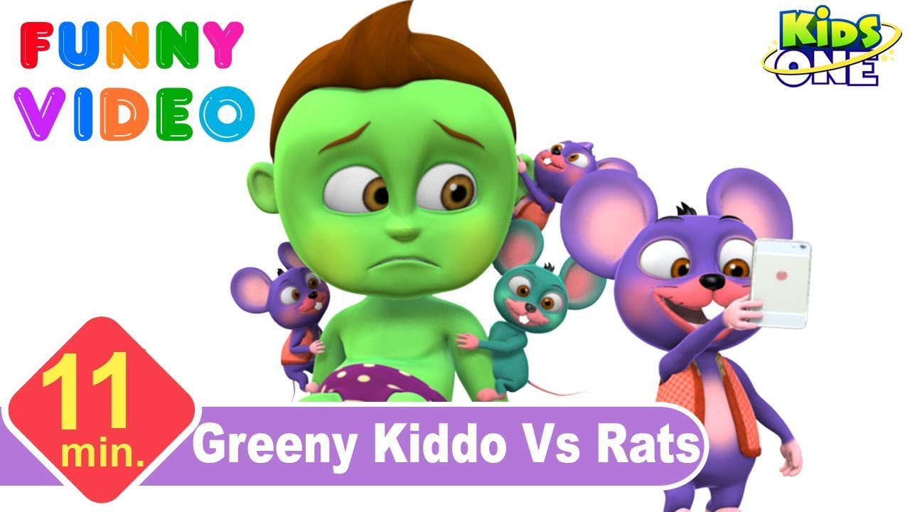 GREENY KIDDO Hates RATS | Funny Vidoe for Children - KidsOne - YouTube