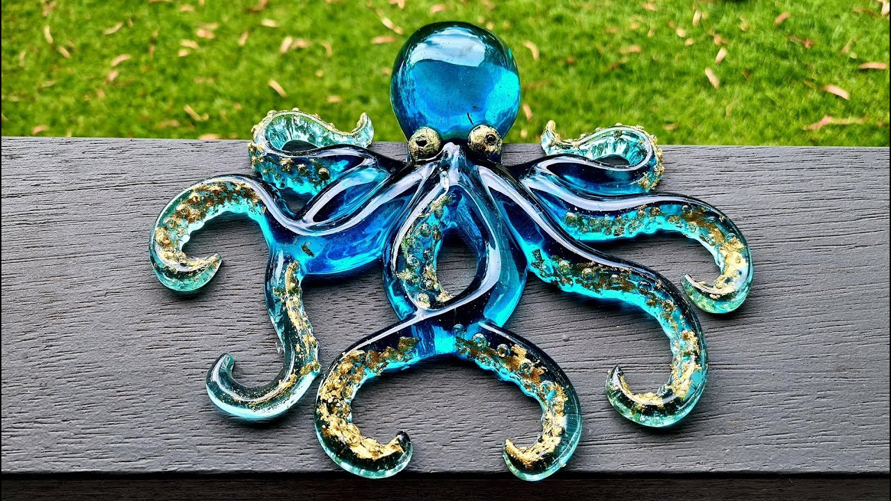 #1354 Incredible Resin Octopus Using Alcohol Inks - YouTube