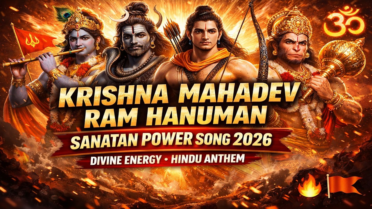 Krishna Mahadev Ram Hanuman | Sanatan Power Song 2026 🔥#mahadev # ...