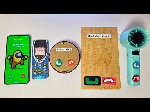 GALAXY A54 vs Nokia 3100 vs Samsung s26u Round vs Vinyl Tablet vs fan phone, incoming call