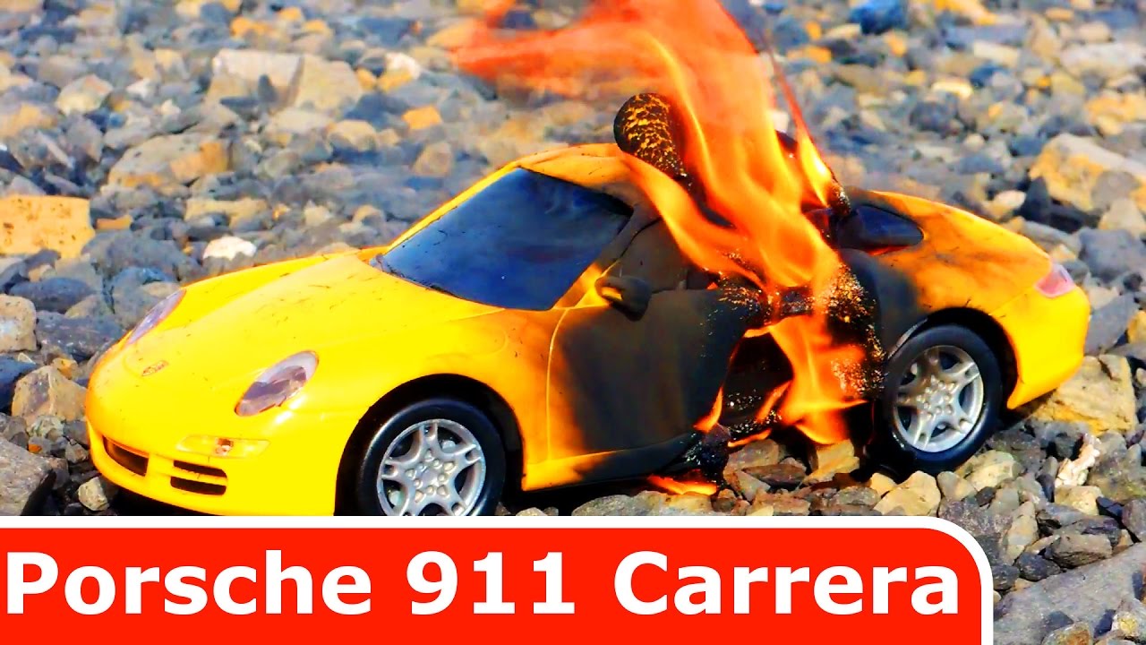 This is NOT a REAL Porsche 911 Carrera on fire!!! Its BURNING!!!! - YouTube