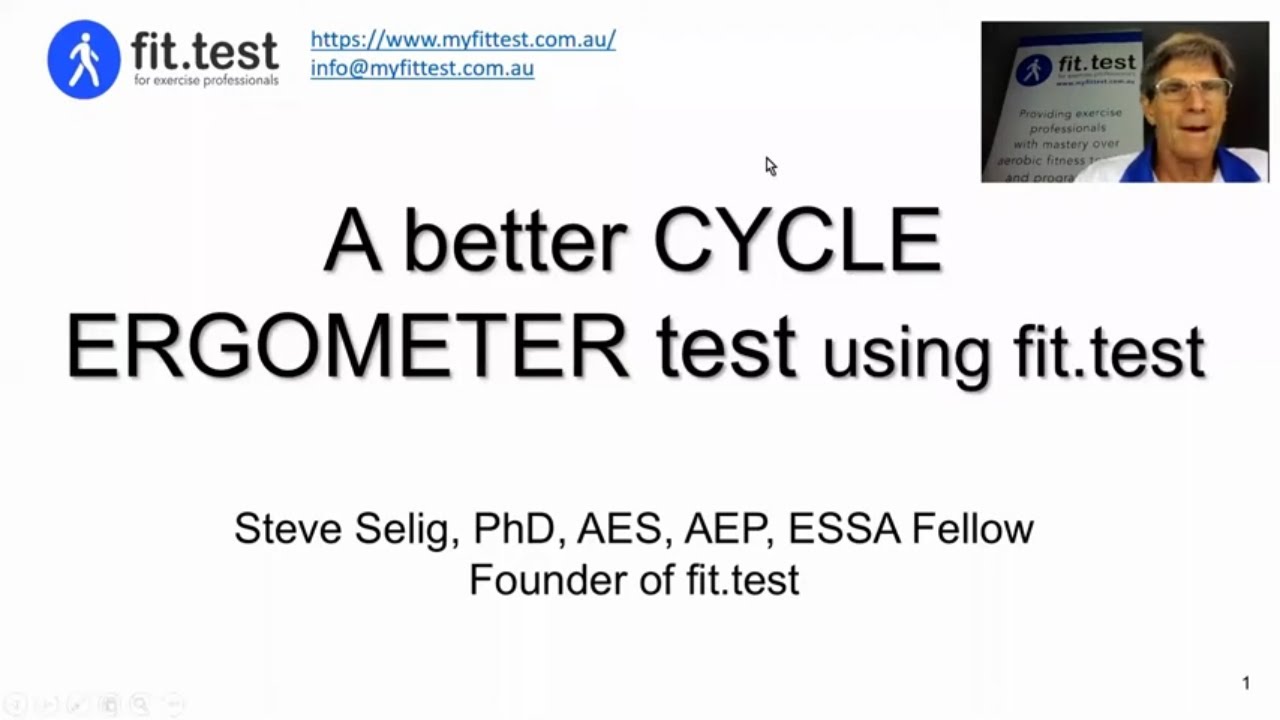 A better CYCLE ERGOMETER test: fit.test - YouTube