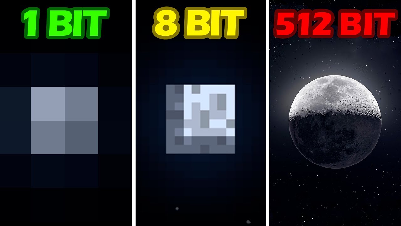 The Moon 1 Bit 2 Bit 4 Bit 8 Bit 16 Bit 32 Bit 64 Bit 128 Bits 256 Bit the-moon-1-bit-2-bit-4-bit-8-bit-16-bit-32-bit-64-bit-128-bits-256-bit