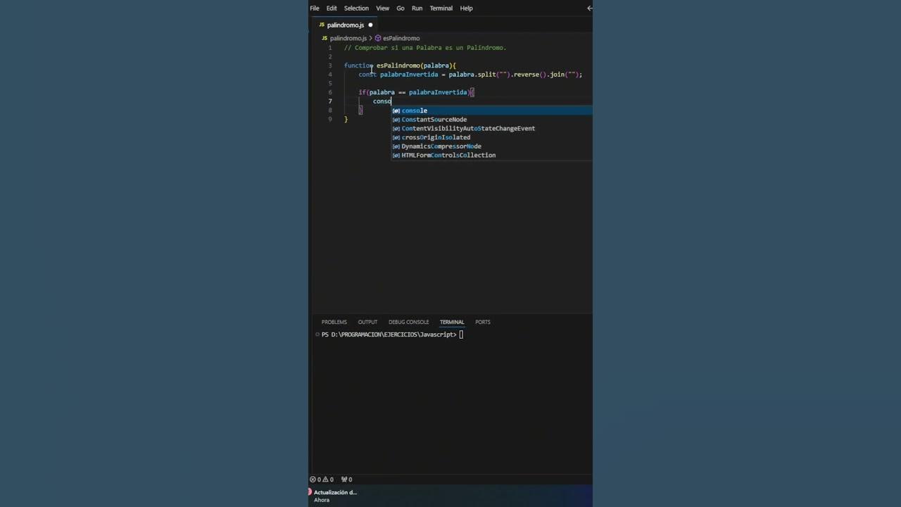 Comprueba si un número es un palindromo en javascript #developers #javascript #palindromo #js ...