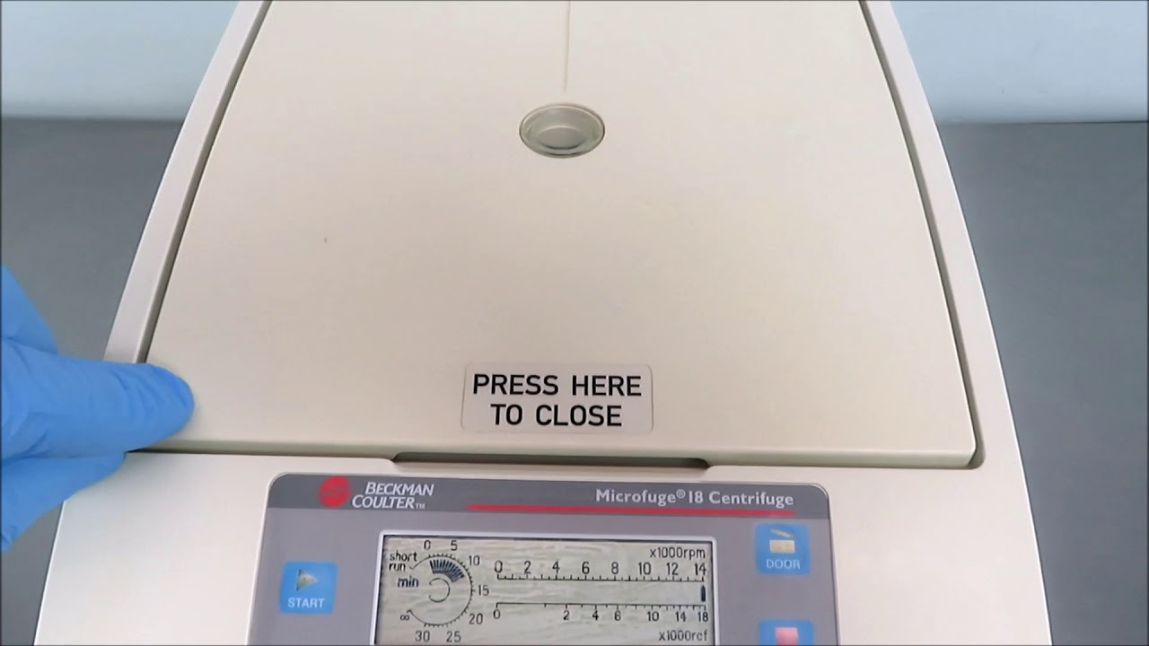 Beckman Coulter Microfuge 18 Micro Centrifuge - YouTube