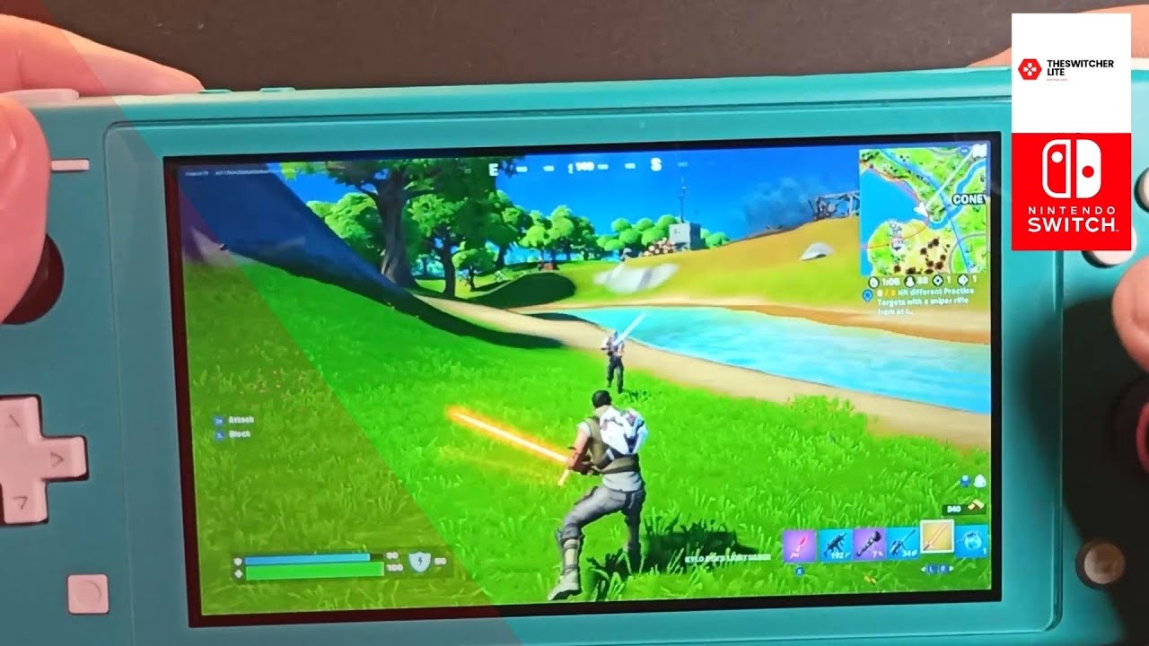 Fortnite Nintendo Switch Lite Gameplay #3 Lightsaber Duel - YouTube