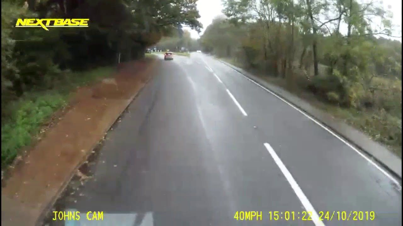 Car hits lamp post and able to drive away (voice-over) - YouTube