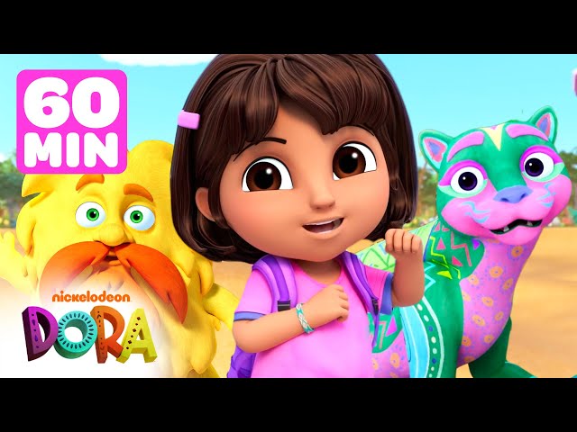 Os ousados resgates de animais da Dora! com Botas 🐧 60 minutos | Dora e ...