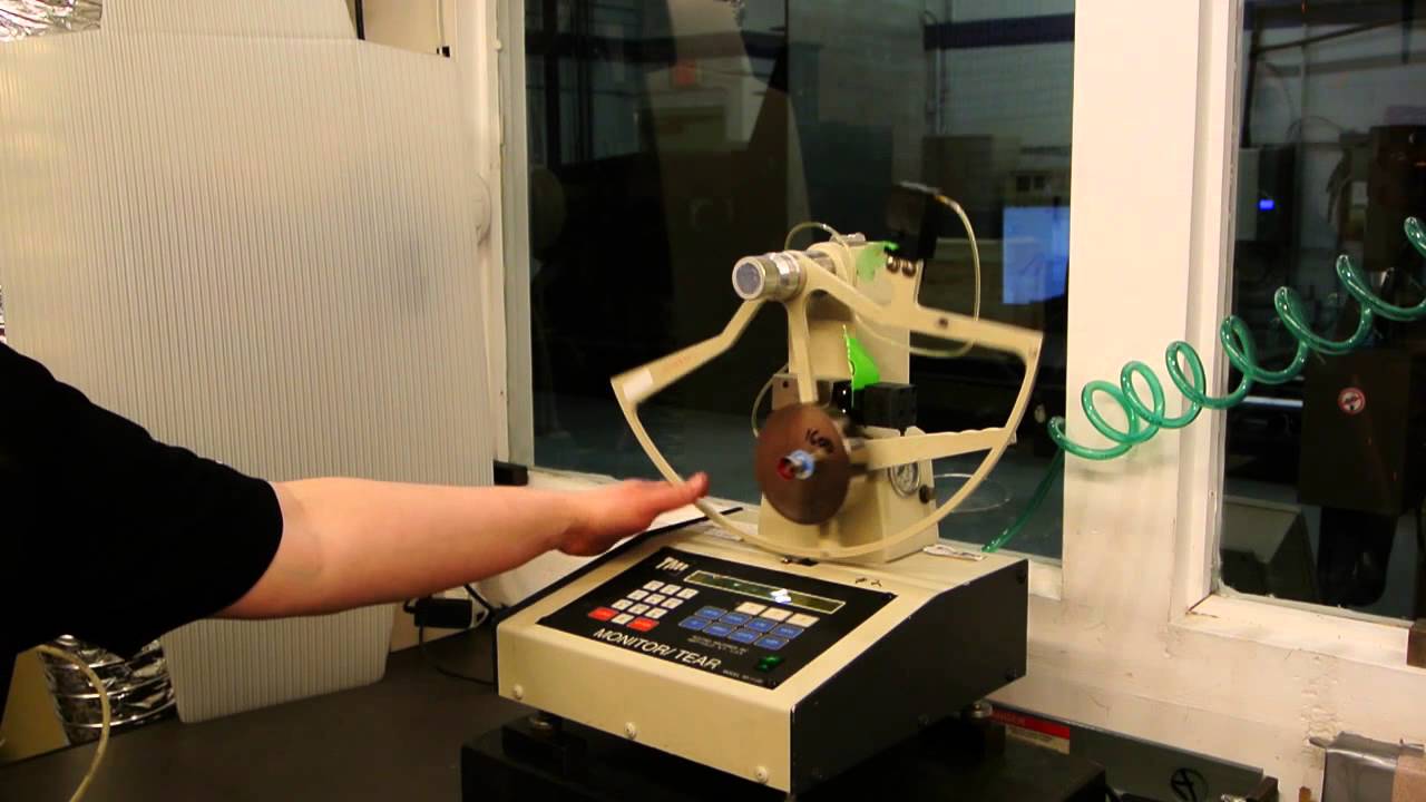 Materials Testing - Elmendorf Tear Test - YouTube