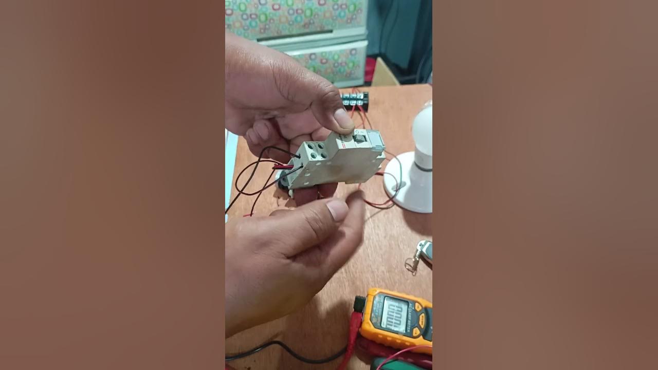 impulse relay using push button - YouTube