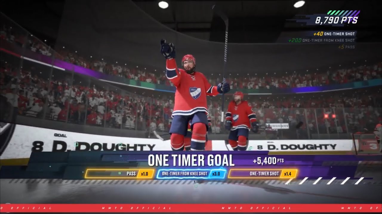 NHL 24 HUT Rush - One Timer Goal (One-Timer Shot) One-Timer From Knee ...
