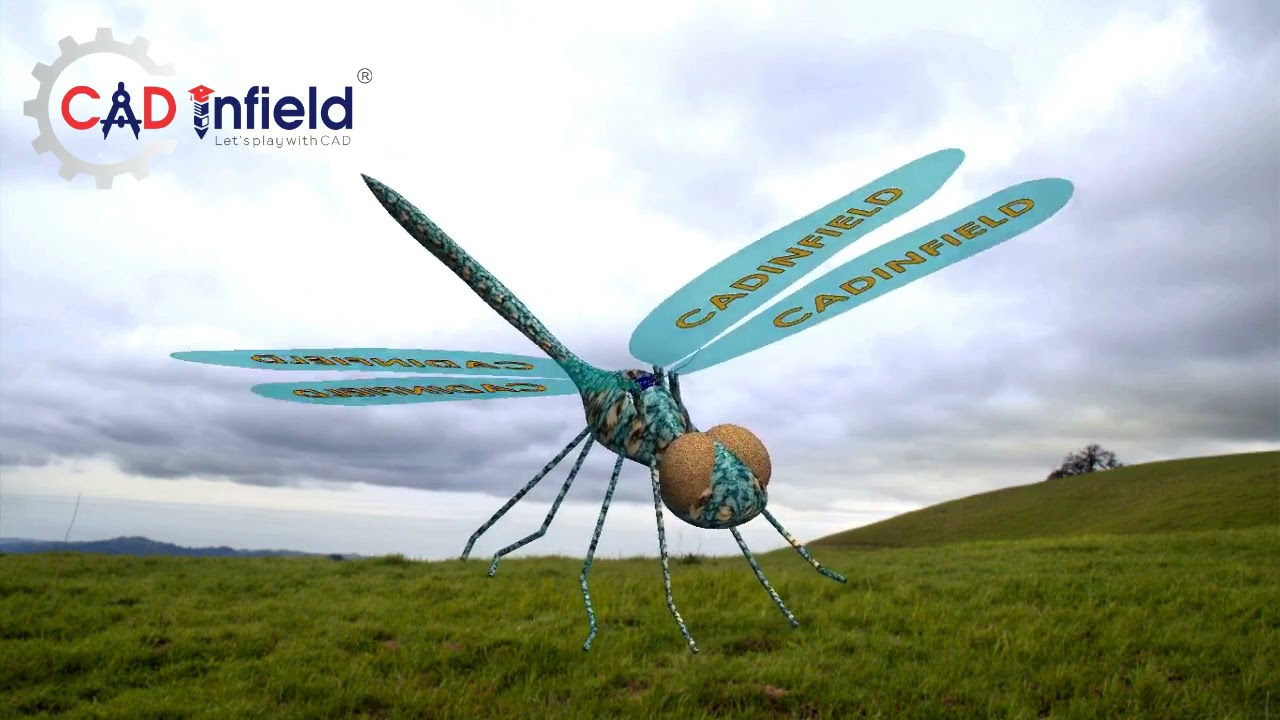 CAD Infield Dragonfly Mechanism_Lets Play with CAD - YouTube