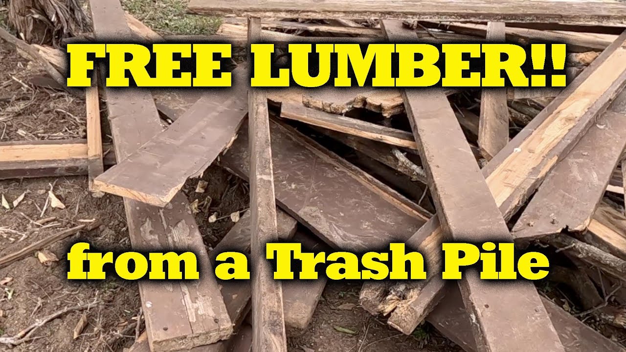 Free Lumber from Trash Piles - YouTube