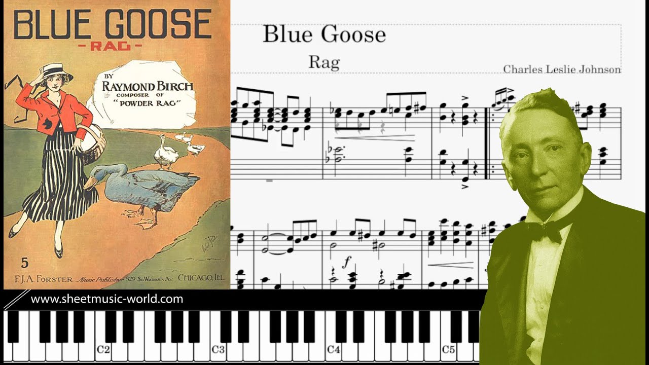Blue Goose Rag (1916) Piano - Charles Leslie Johnson (Sheets Piano ...