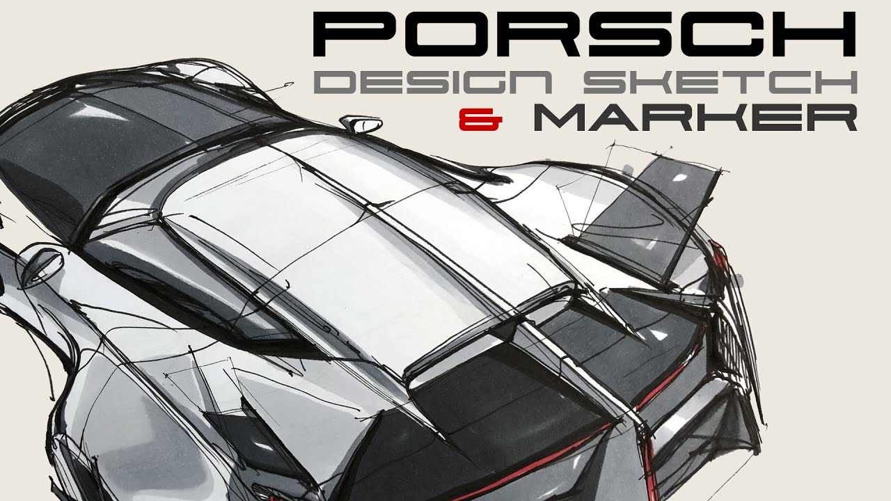 "SKEREN" 디자인 스케치 학원(PORSCH Design Sketch - Bird Eye View) - YouTube