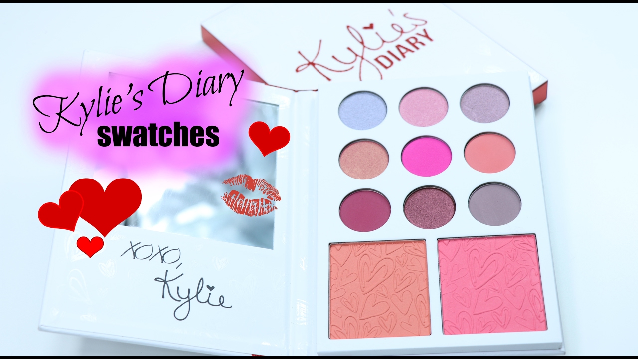 Kylie Cosmetics Kylie's Diary Palette Valentines Collection | SWATCHES ...
