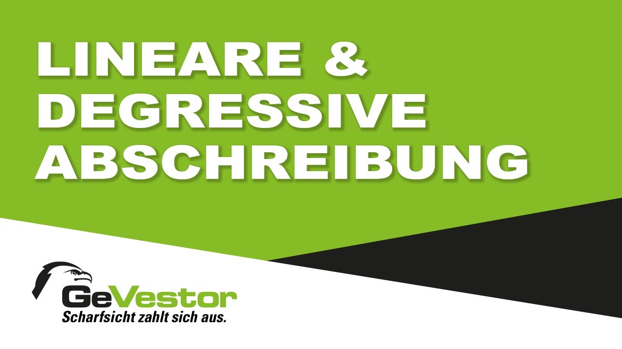 Lineare und degressive Abschreibung erklärt - YouTube