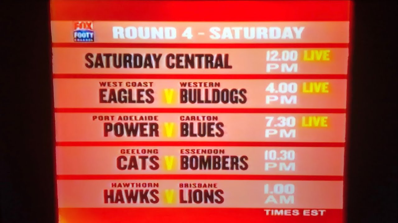 Fox Footy Channel AFL Saturday Central Promo 2005 - YouTube