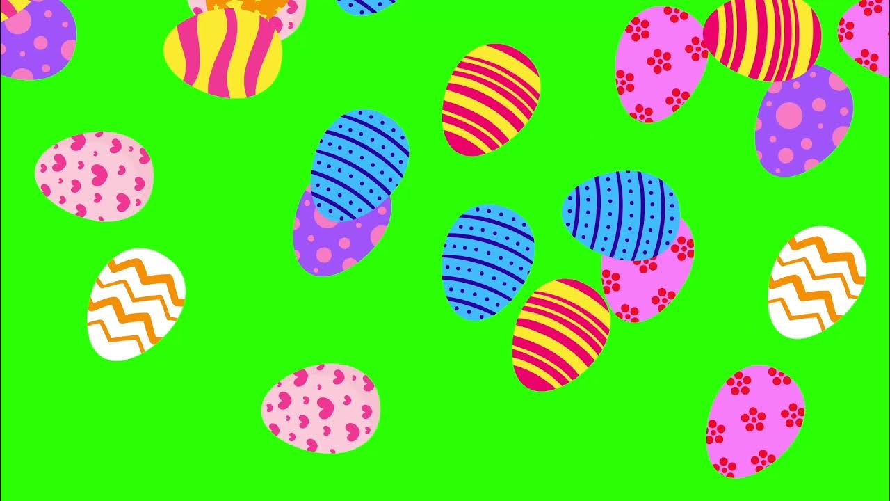 Free colorful easter eggs falling | Happy Easter | short video | Green ...