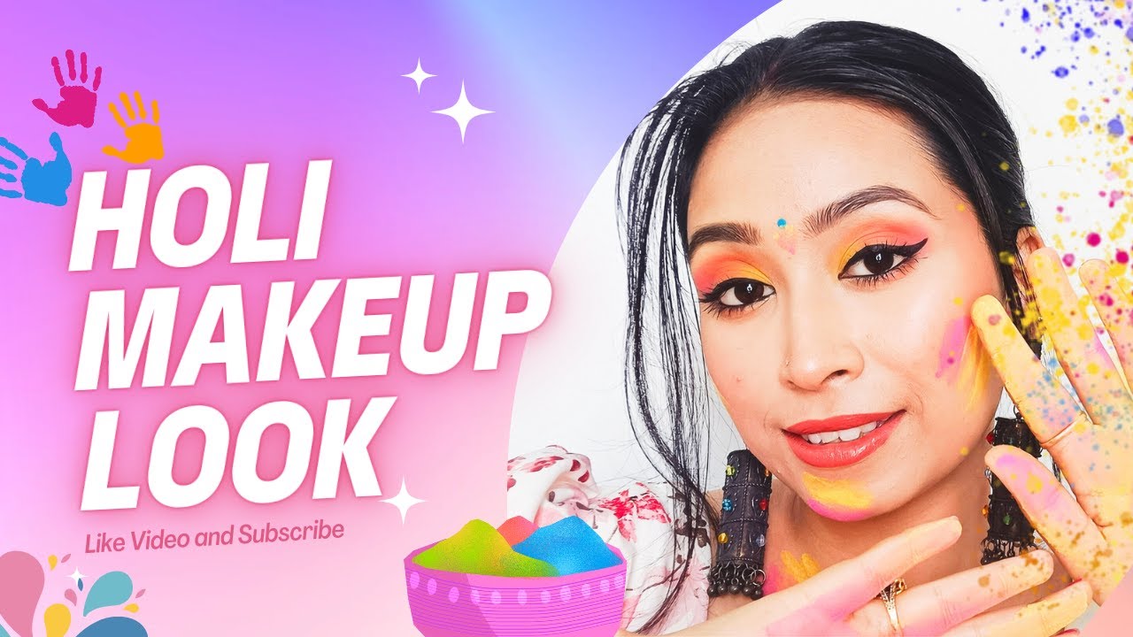 Affordable Holi Makeup Party Makeup Look😍 |Easy & Colourful Makeup ...