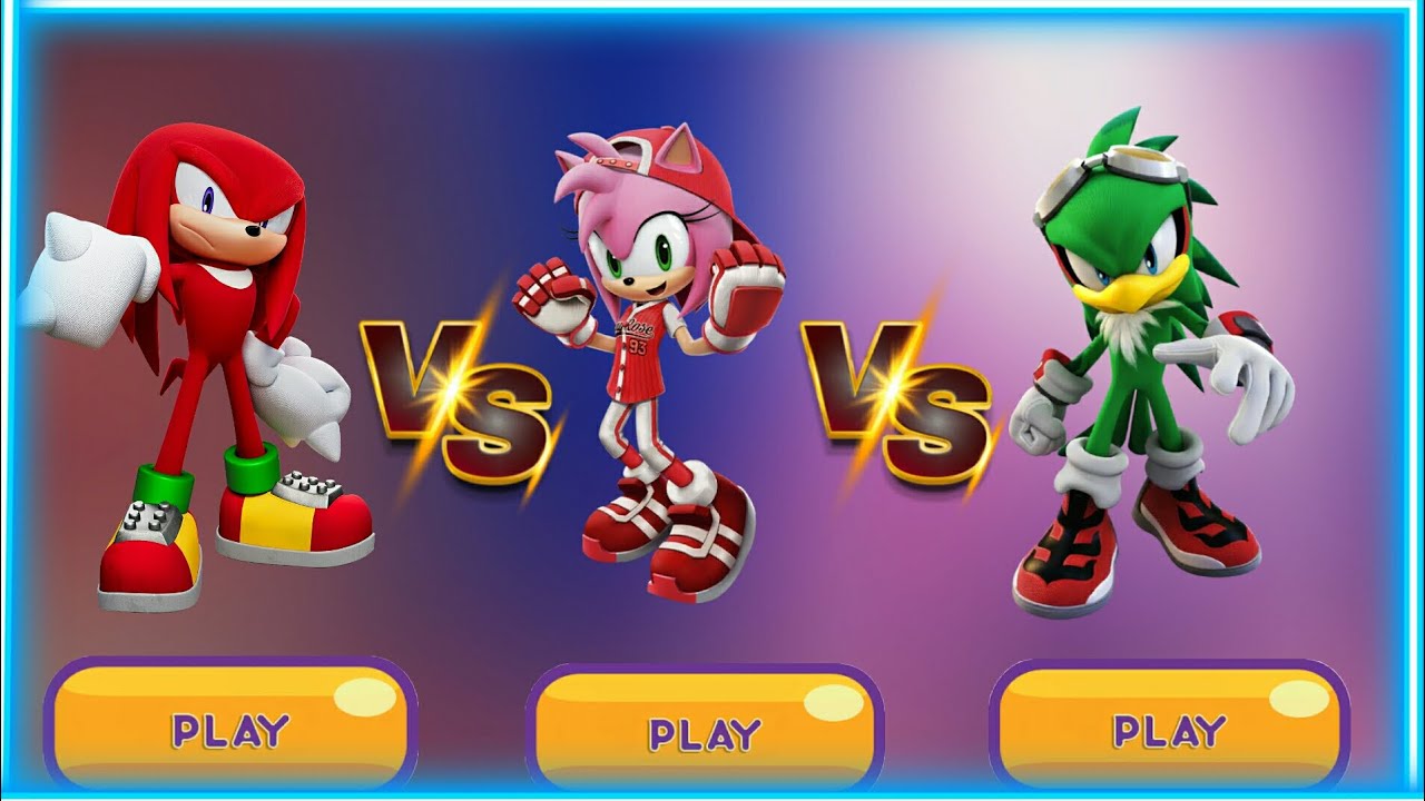 Sonic Dash - Charactes competition ||Knuckles Vs Jet Vs All -star Amy # ...
