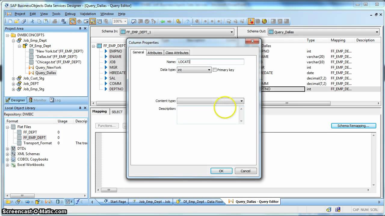 BODS Tutorial 004: Using Merge transform in Data Services - YouTube