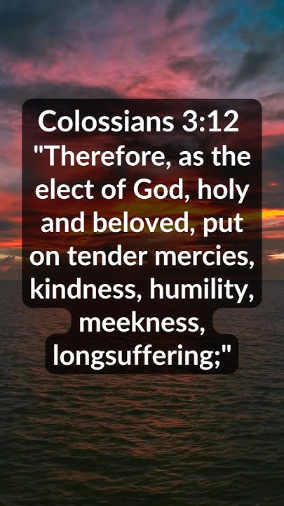 Colossians 3:12 — Be merciful and kind - YouTube
