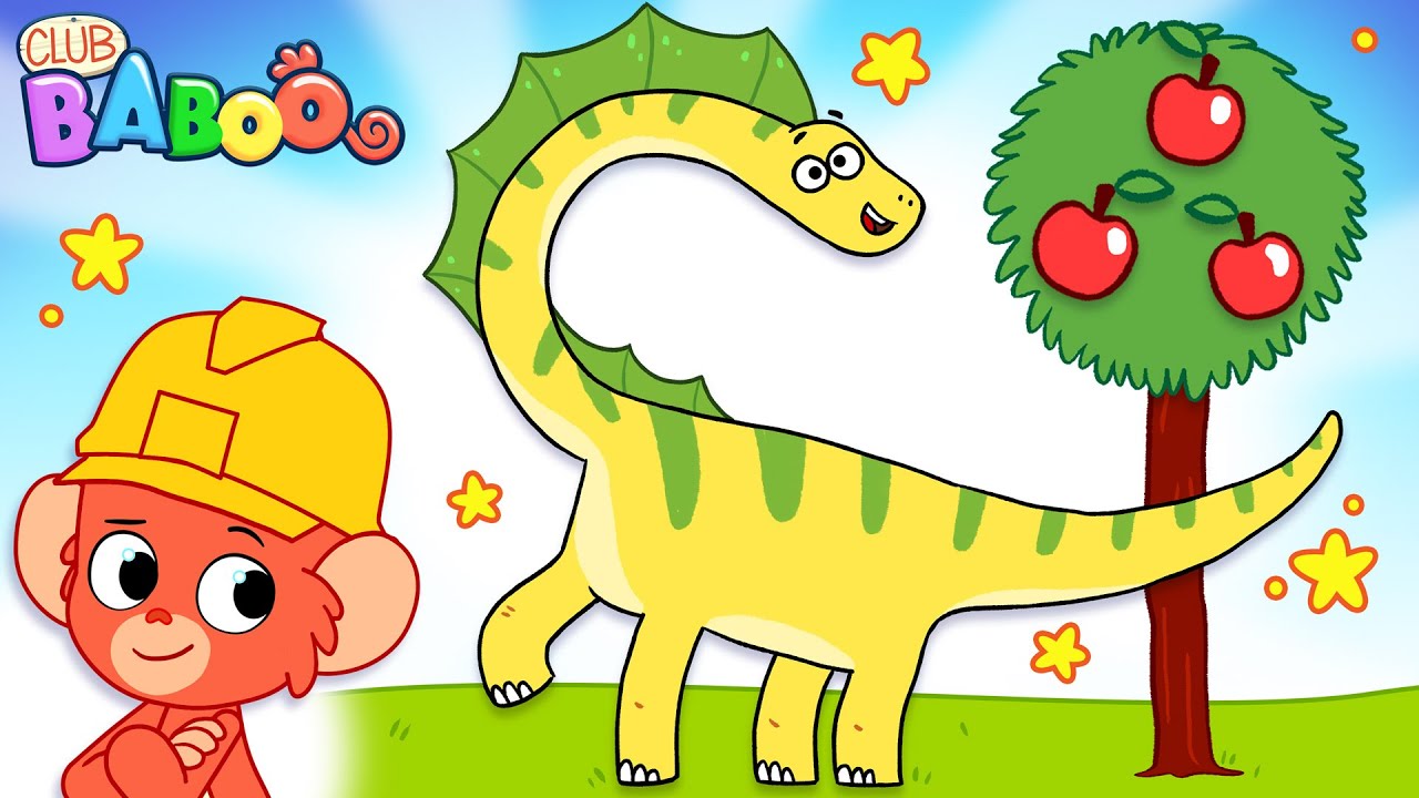 Baboo's Little Crane builds a Dinosaur from Shapes, it's an ...