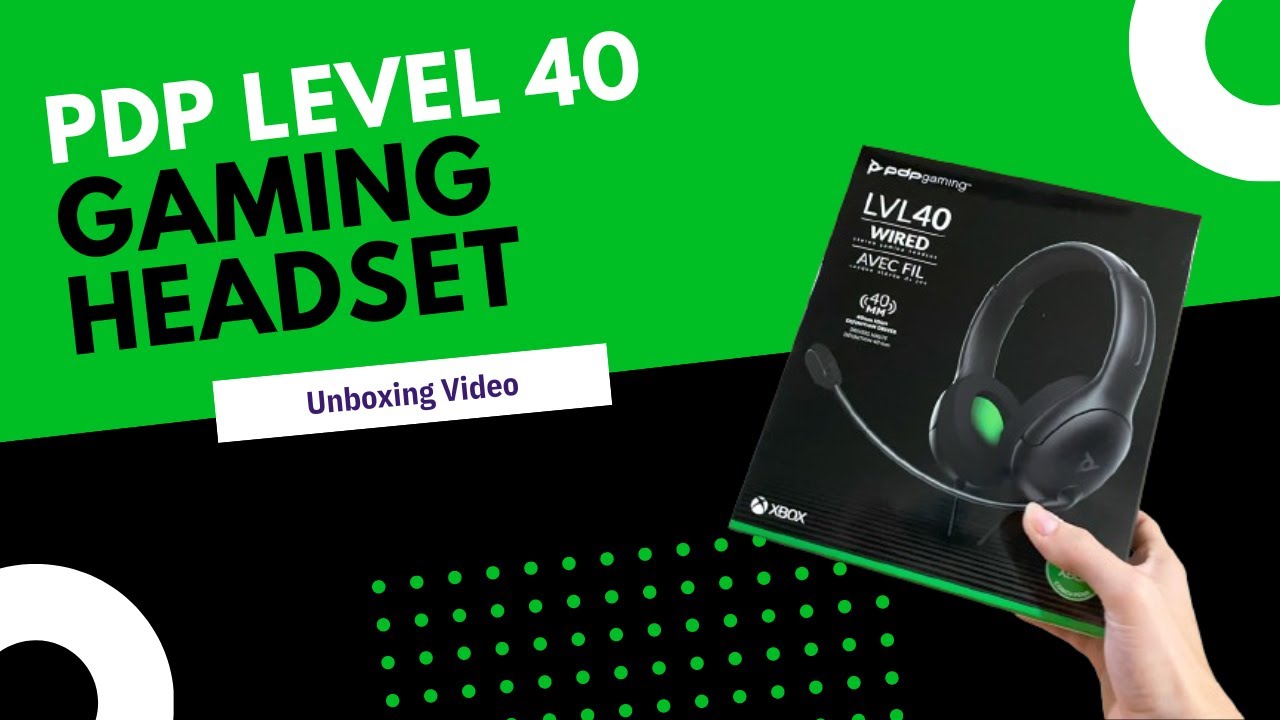 PDP Level 40 gaming headset unboxing - YouTube