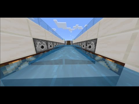 How to make a working wave pool in minecraft - YouTube
