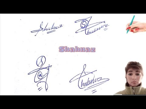 Shahnaz name signature style with arooj - YouTube