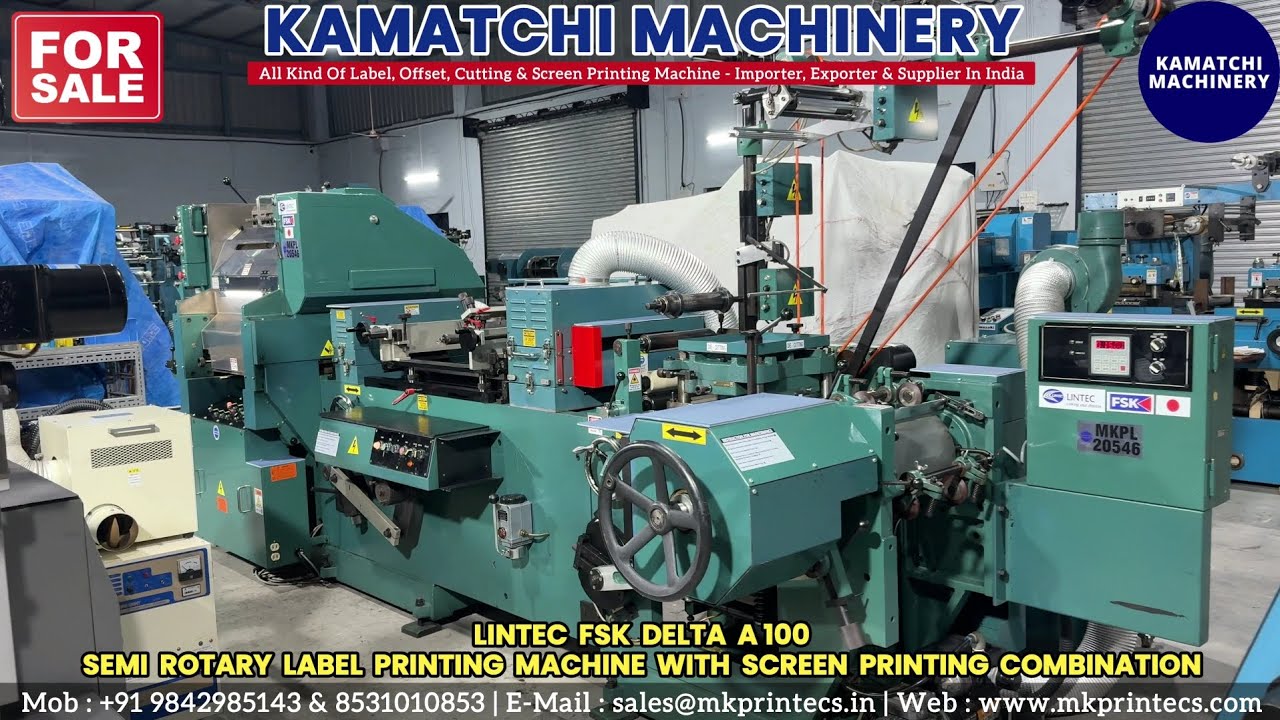 FOR SALE - LINTEC FSK DELTA A100 SEMI ROTARY LABEL PRINTING MACHINE ...