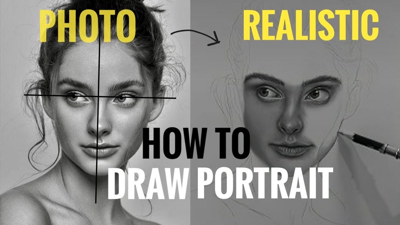 How To Draw Realistic Portrait | Sketch drawing | Pencil sketch ...