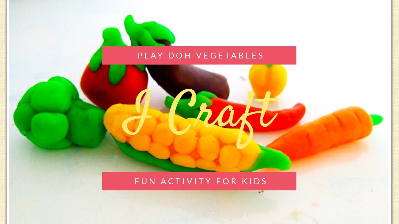 Play doh ide kreasi | bermain membentuk sayuran - YouTube