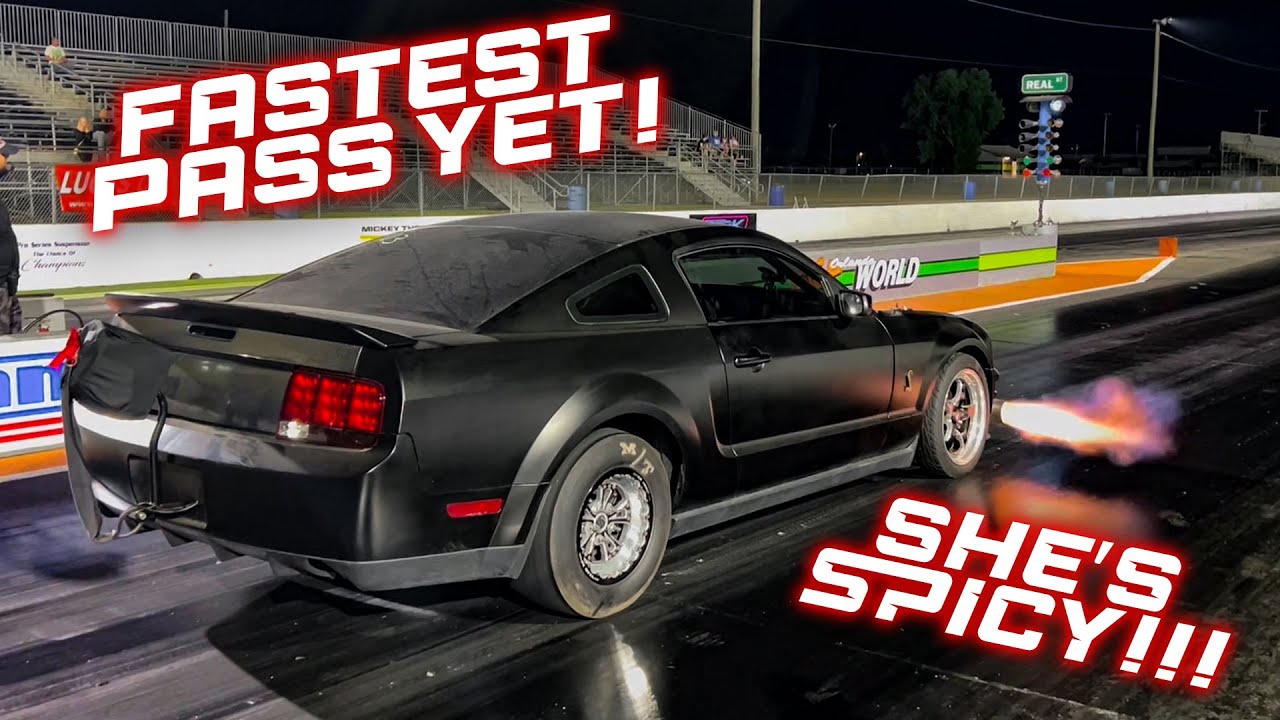 The BIG TURBO COYOTE GT500 Makes Its Best Drag Strip Pass Yet! - YouTube