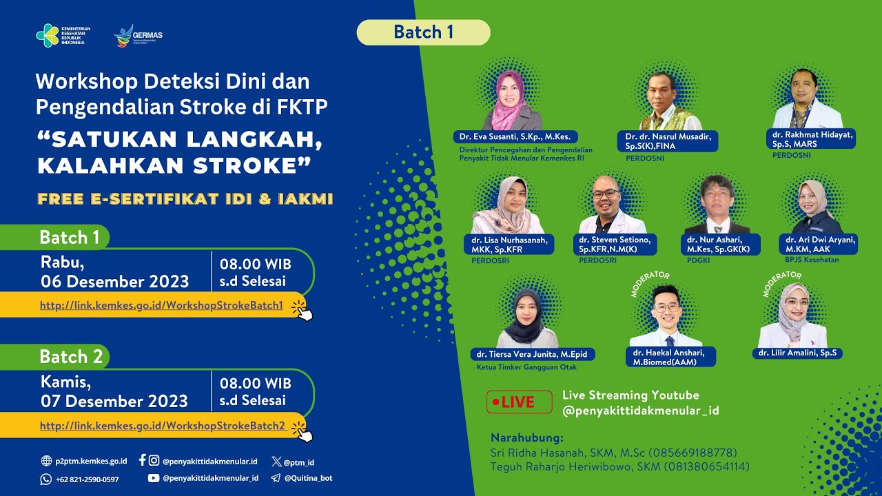 Workshop Deteksi Dini dan Pengendalian Stroke di FKTP “Satukan Langkah ...