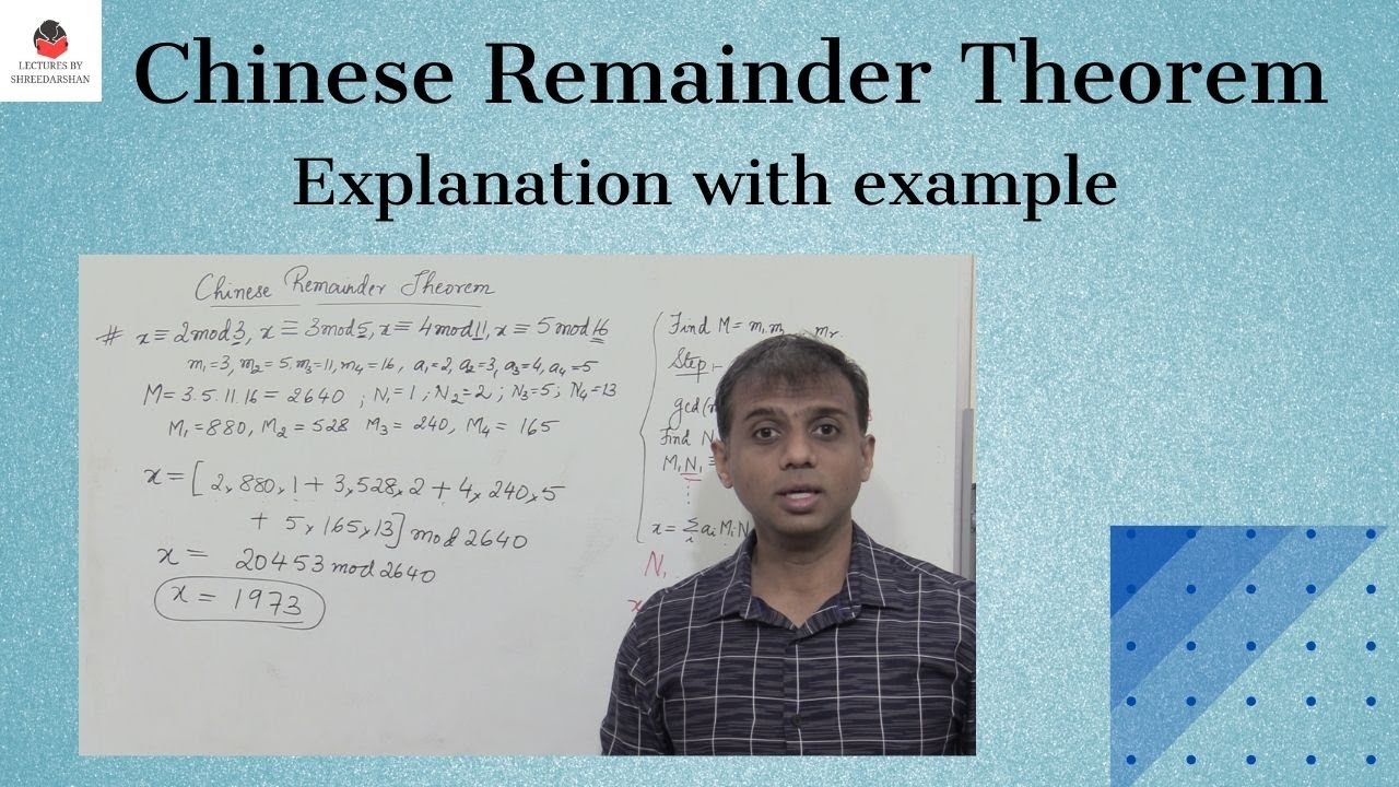 Chinese Remainder Theorem Explanation With Example Cryptography chinese-remainder-theorem-explanation-with-example-cryptography