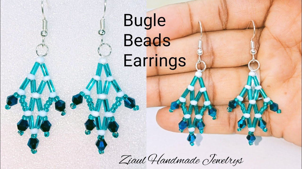 Bugle Beads Earrings // Easy Beaded Earrings // Jewelry Making Earrings ...