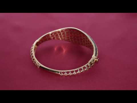 Altın Tasarım Kelepçe Bilezik 14 Ayar KLP0049