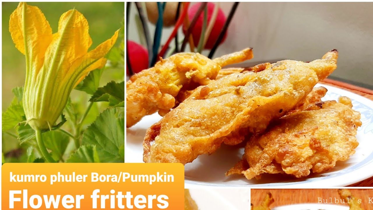 Pumpkin flower fritters|Kaddu ke phul ka Pakora|মুচমুচে নিরামিষ কুমড়ো ...
