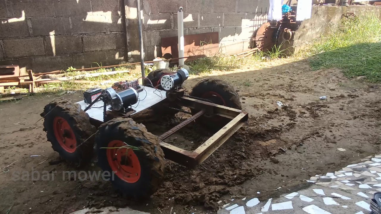 Mesin potong rumput remote control, fly sky 2 @SABAR MOWER - YouTube