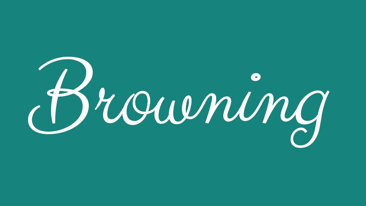 Browning English Cursive Handwriting Tutorial - YouTube