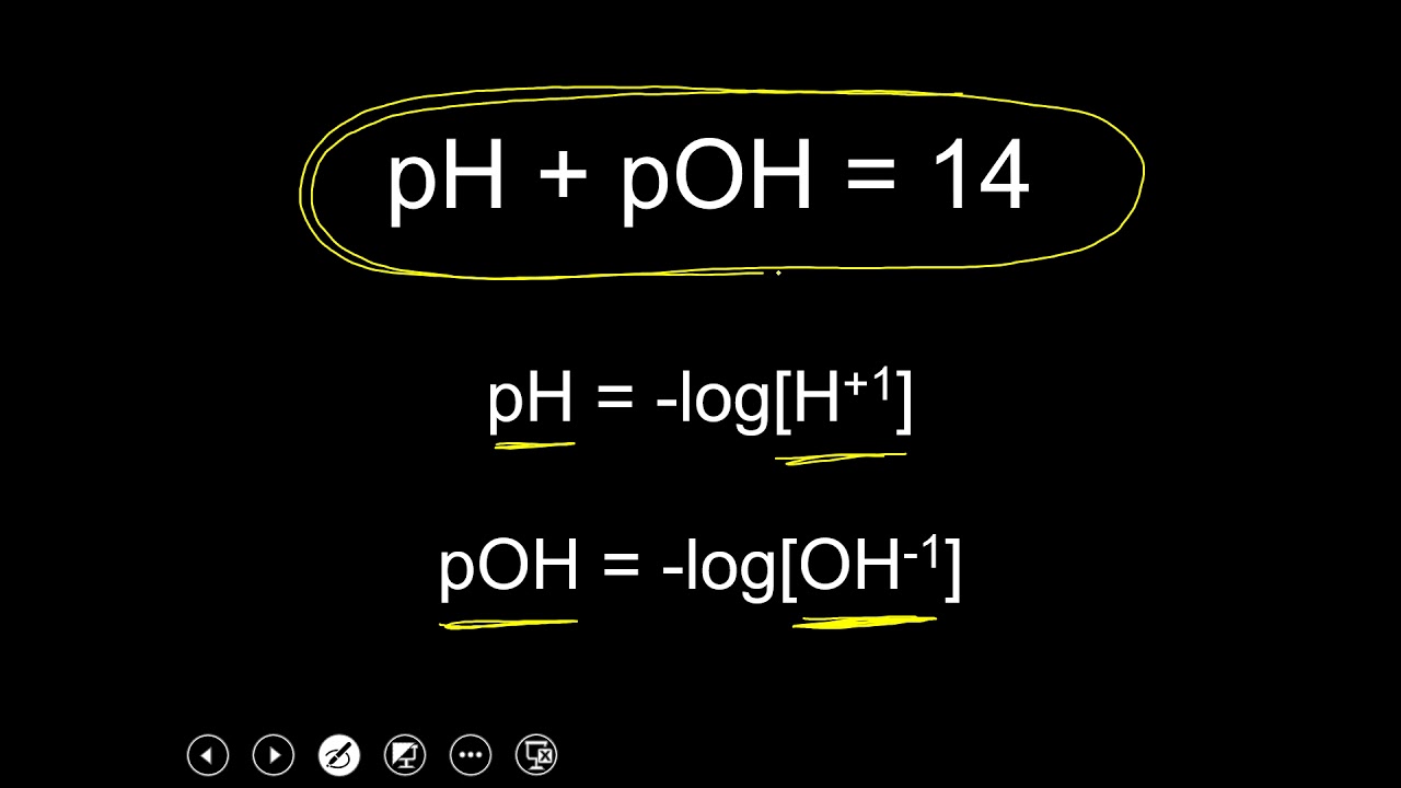 Calculating pH and pOH - YouTube