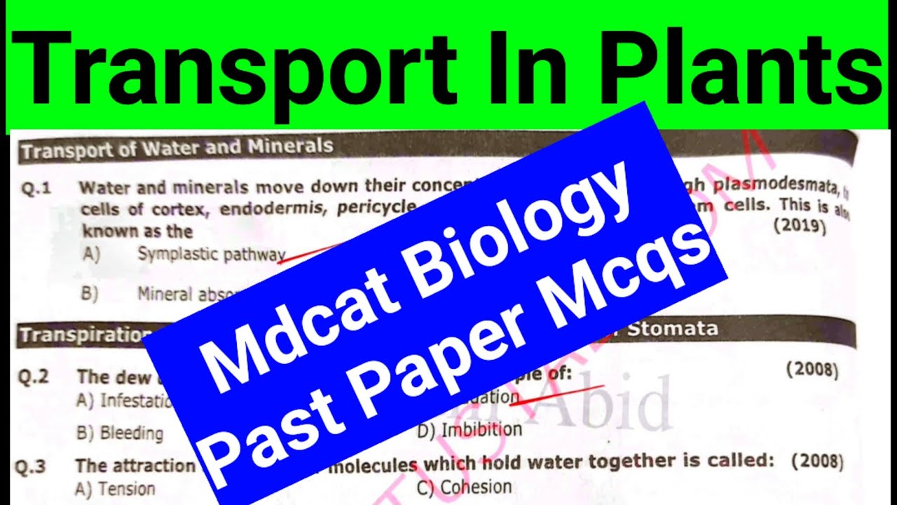 Mdcat biology past paper mcqs with solution|mdcat biology preparation ...