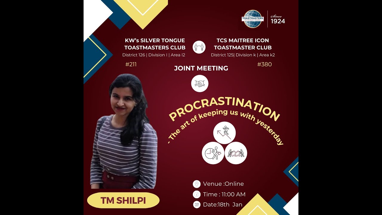 JOINT WITH TCS MAITREE ICON TOASTMASTERS | #211 MEETING | KW`s SILVER ...