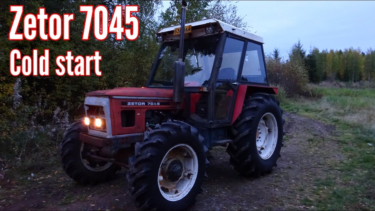 Zetor 7045 Cold Start - YouTube